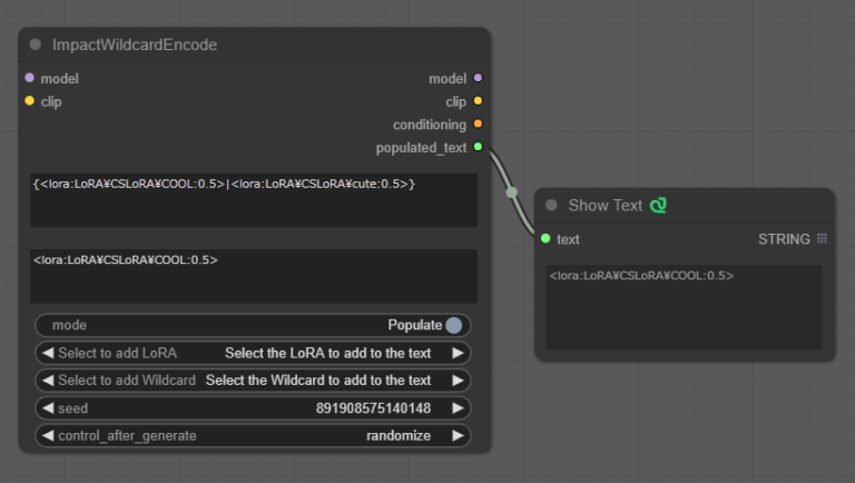 WildcardでプロンプトとLoRAのランダム化【ComfyUI】